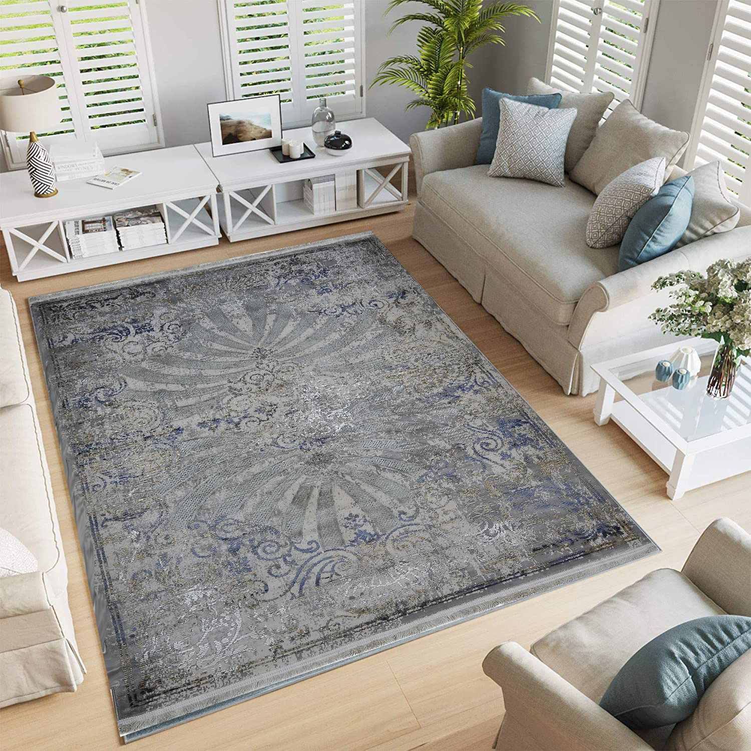 Tapis Salon Marocain Moderne - Berbère, Fourrure, Turque - Tapis Home